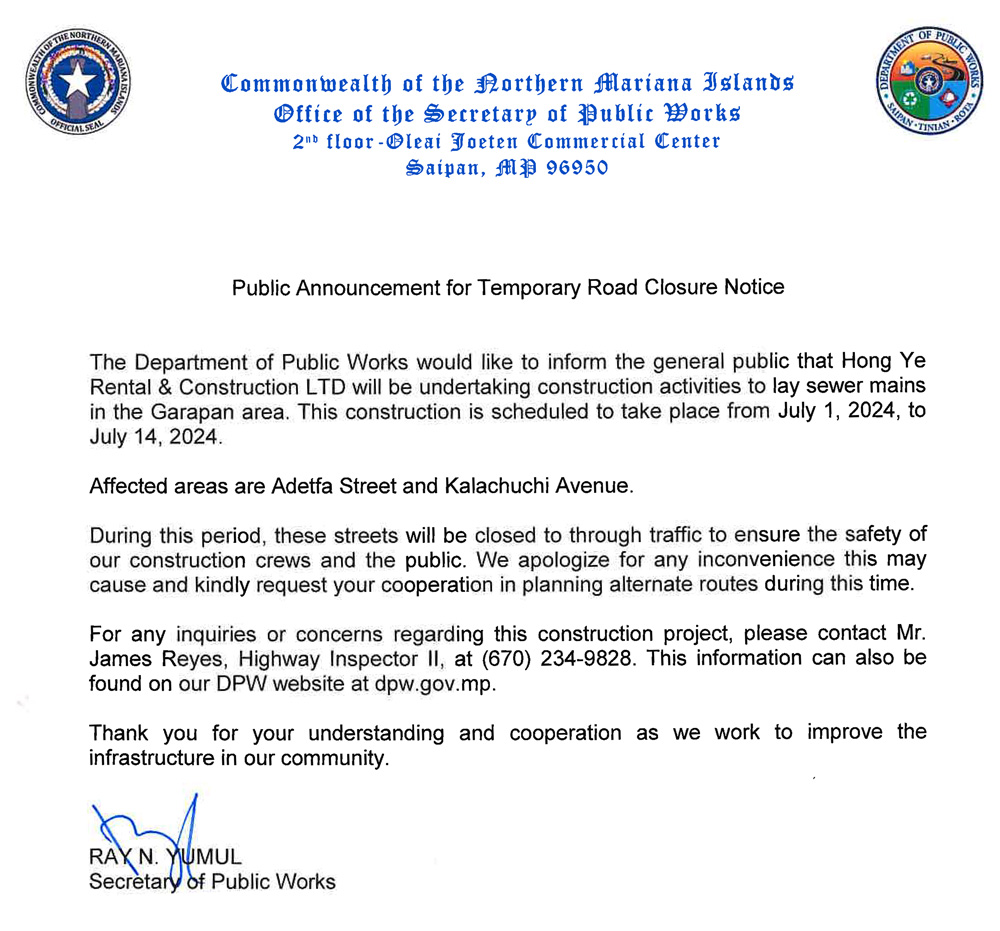 CNMI Department of Public Works